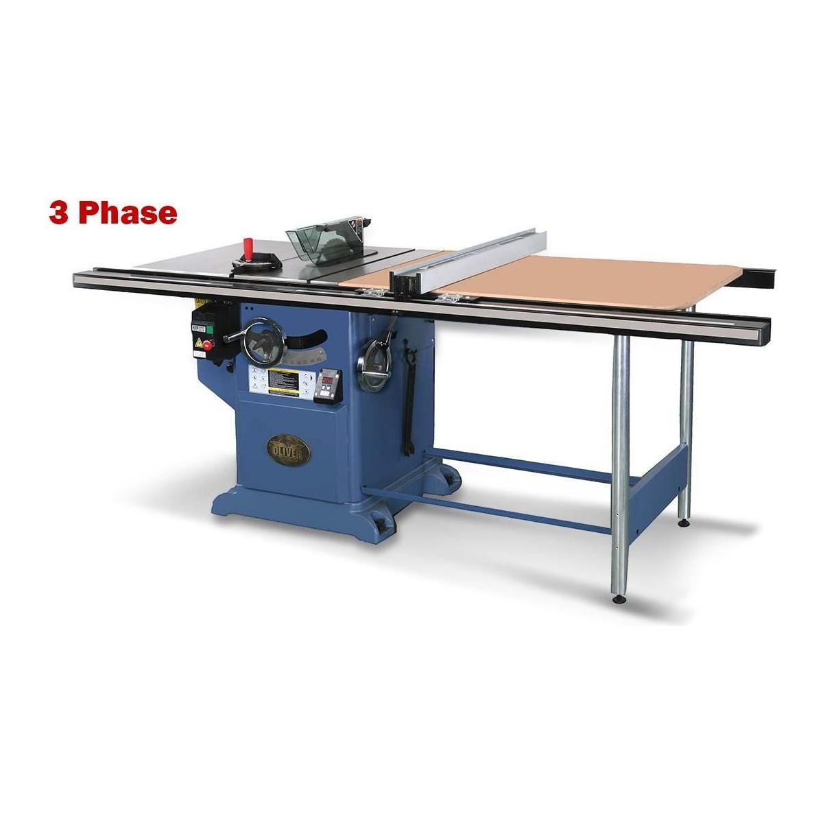 Oliver Machinery 10” 3 Phase 5 HP Professional Heavy-Duty Table Saw wi ...